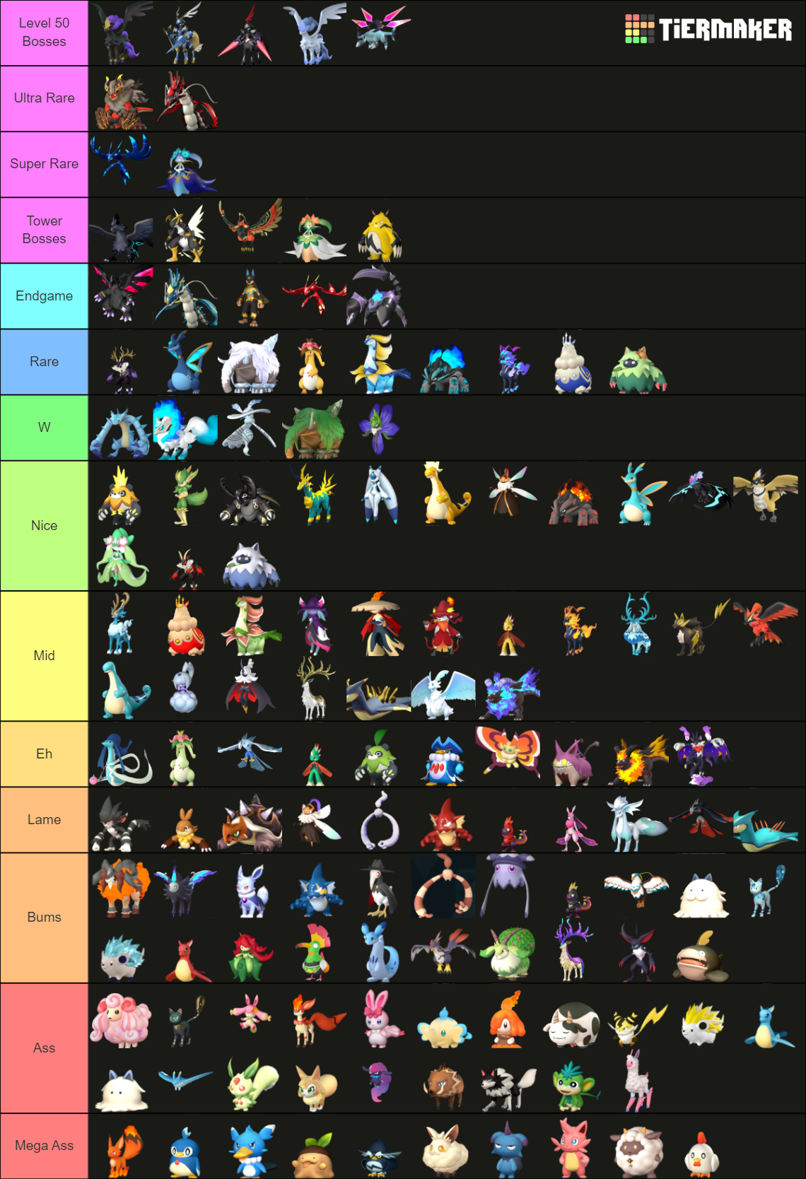 Palworld Pals Tier List (Community Rankings) - TierMaker