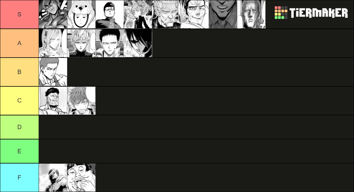 S class One Punch Man Tier List (Community Rankings) - TierMaker
