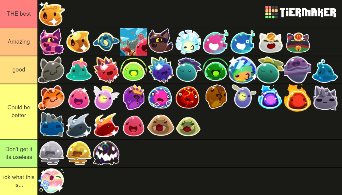 Ranking every slime in slime rancher (dlc skins included)-- Tier List ...