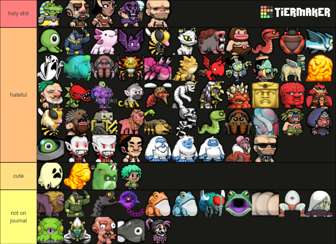 Spelunky 2 Enemies Tier List (Community Rankings) - TierMaker