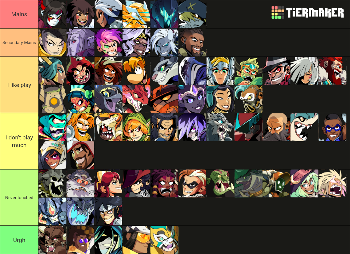 Brawlhalla Legends [Imugi] Tier List (Community Rankings) - TierMaker