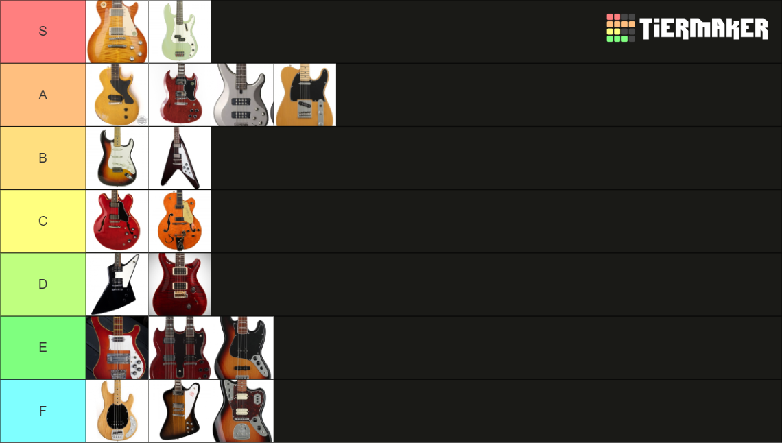 Guitars Tier List (Community Rankings) - TierMaker