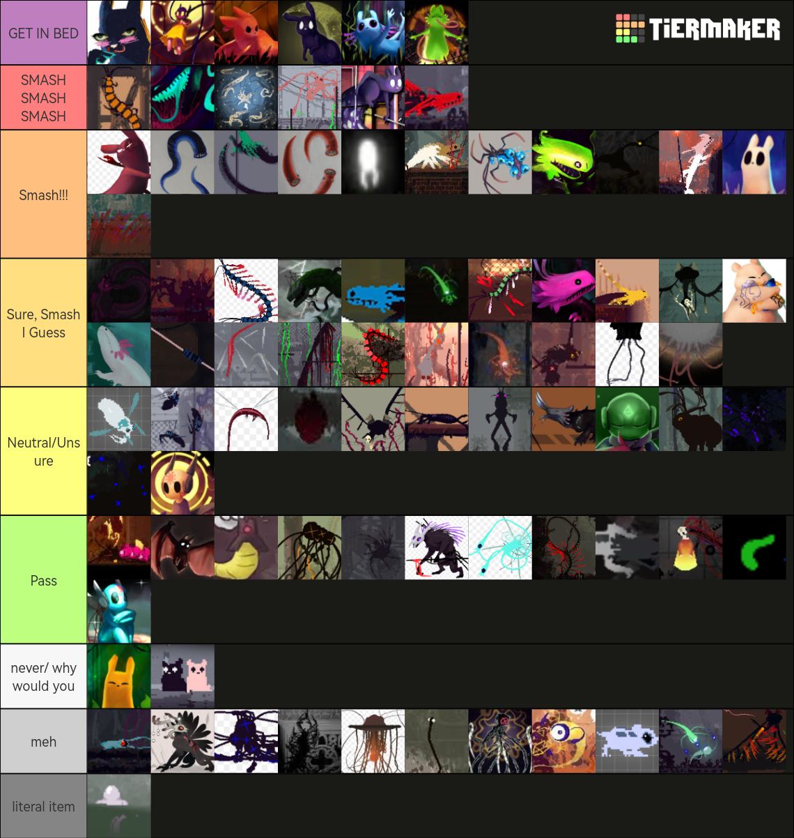 Rain World Smash or Pass (All Creatures) Tier List (Community Rankings ...