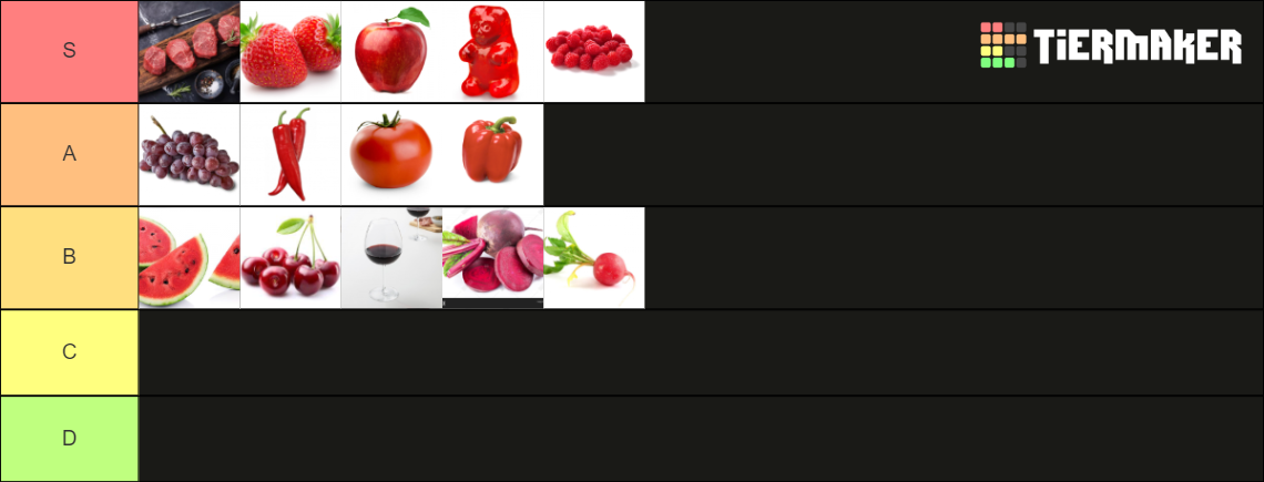 Red Food Tierlist Tier List (Community Rankings) - TierMaker