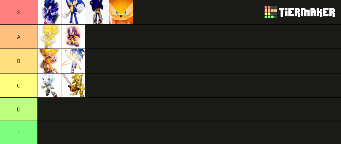 Sonic forms teir list Tier List (Community Rankings) - TierMaker