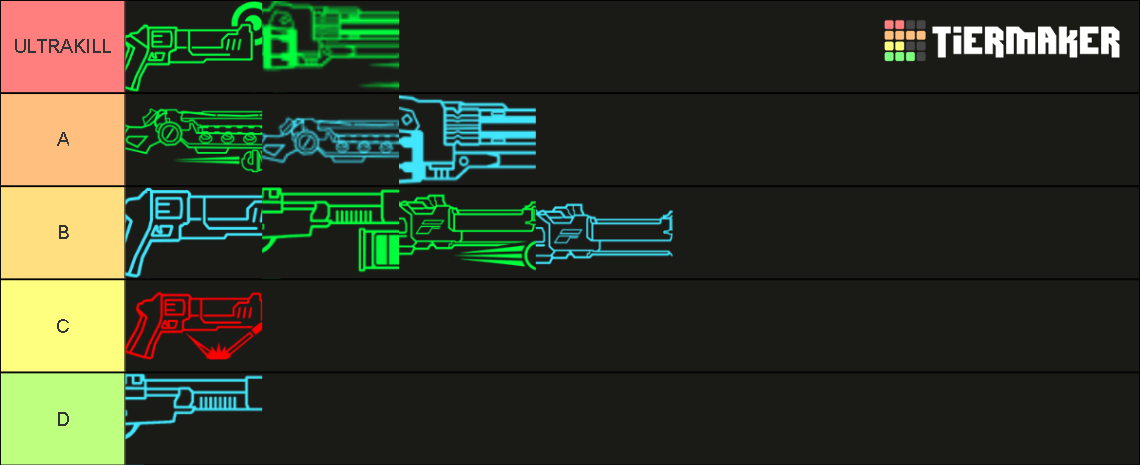 ULTRAKILL All Weapons (Including Sharpshooter) Tier List (Community ...