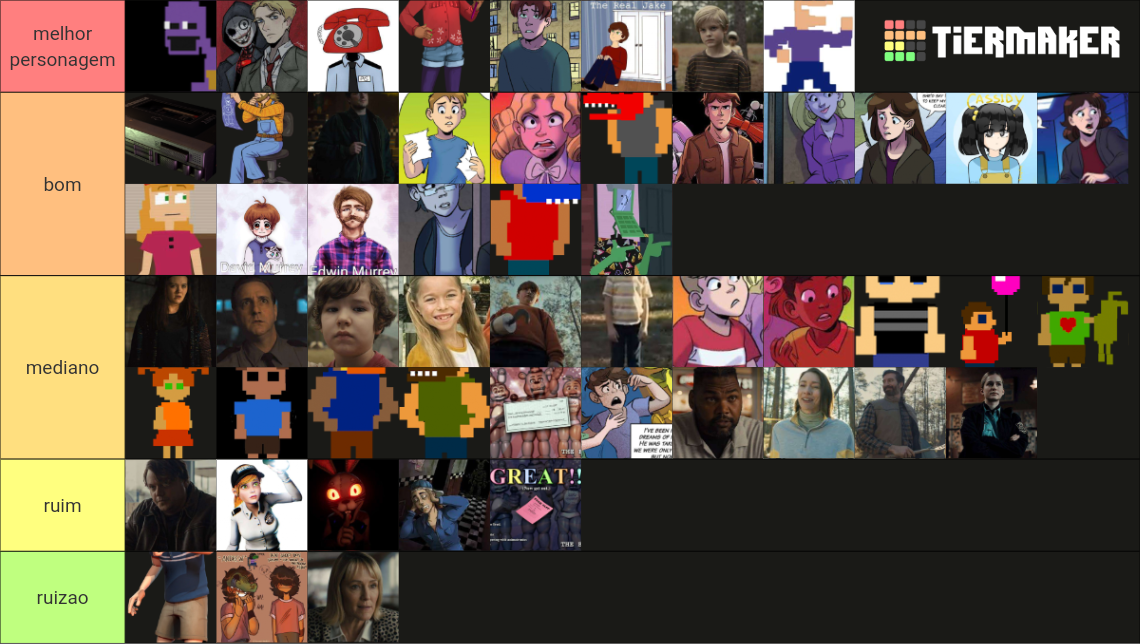 fnaf human characters Tier List (Community Rankings) - TierMaker