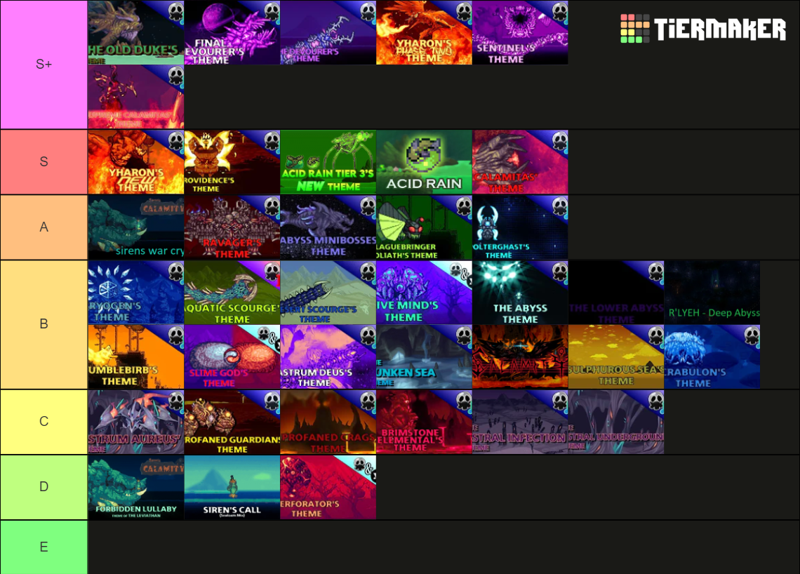 Terraria calamity mod ost Tier List (Community Rankings) - TierMaker