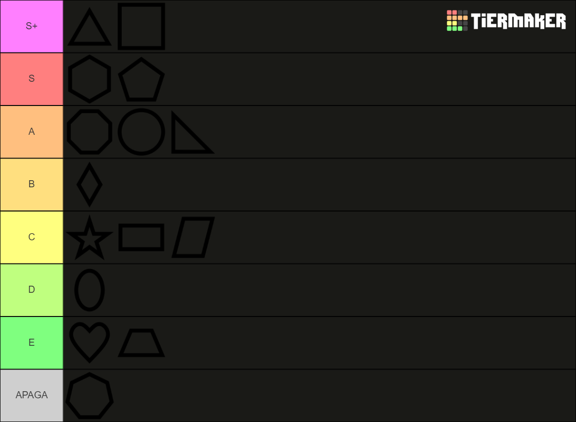 2-D Geometrical Shapes Tier List (Community Rankings) - TierMaker