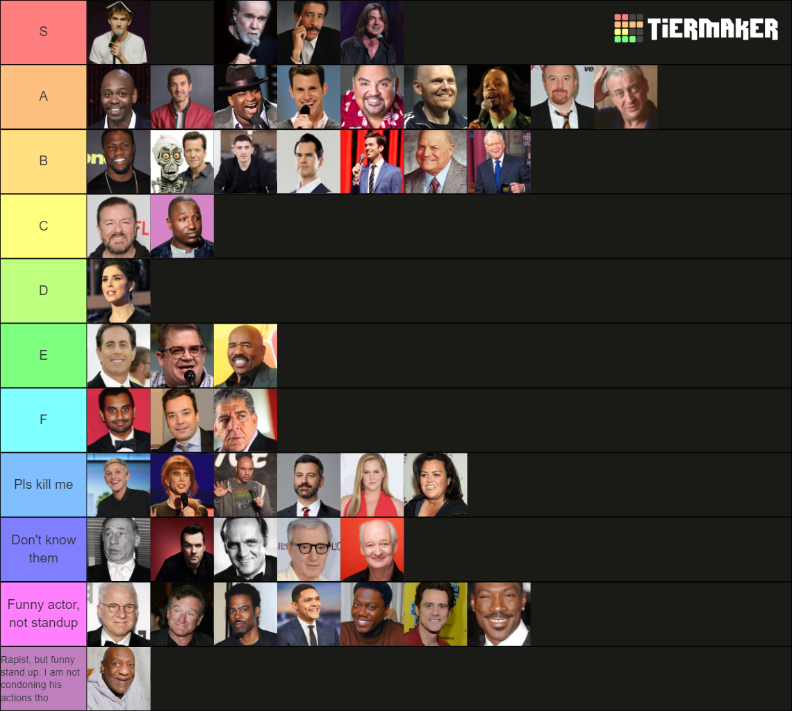 Greatest Comedians of All Time Tier List (Community Rankings) - TierMaker