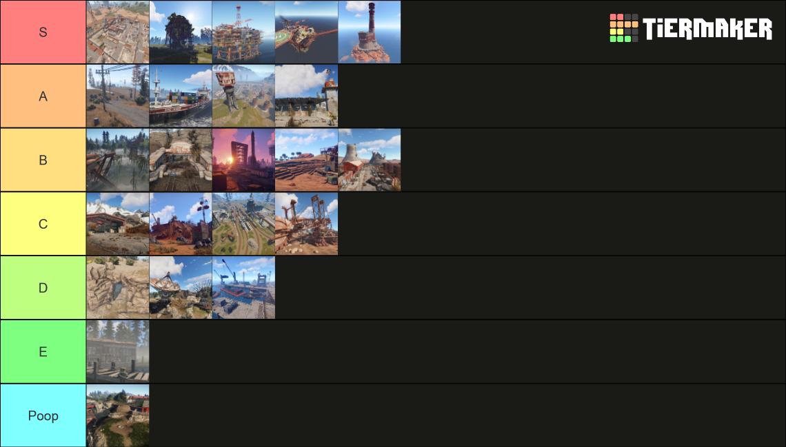 All Rust Monuments Tier List (Community Rankings) - TierMaker