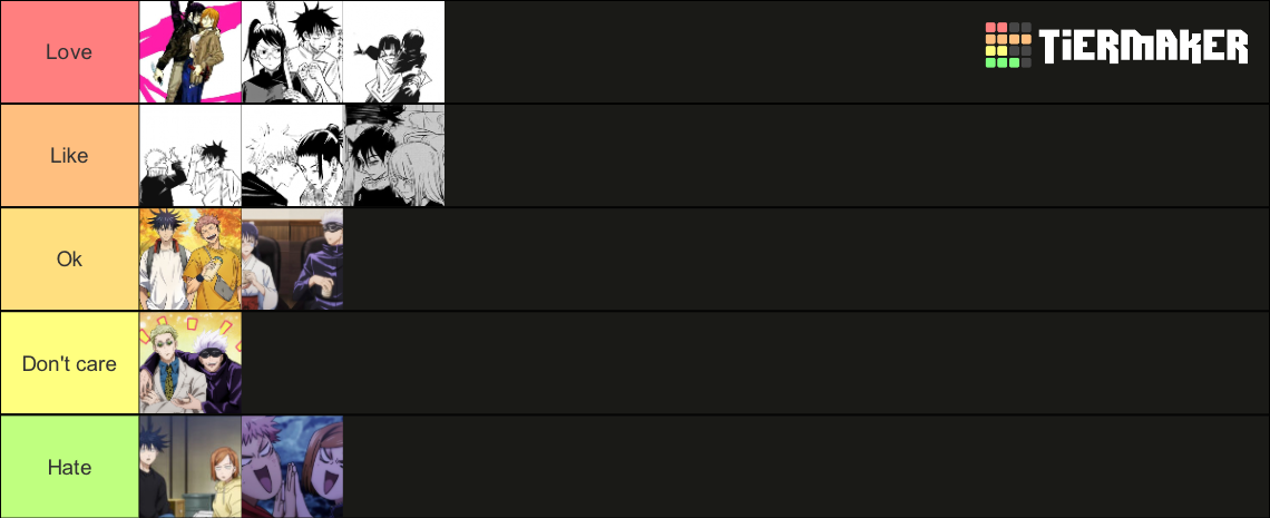 Jujutsu kaisen ships Tier List (Community Rankings) - TierMaker