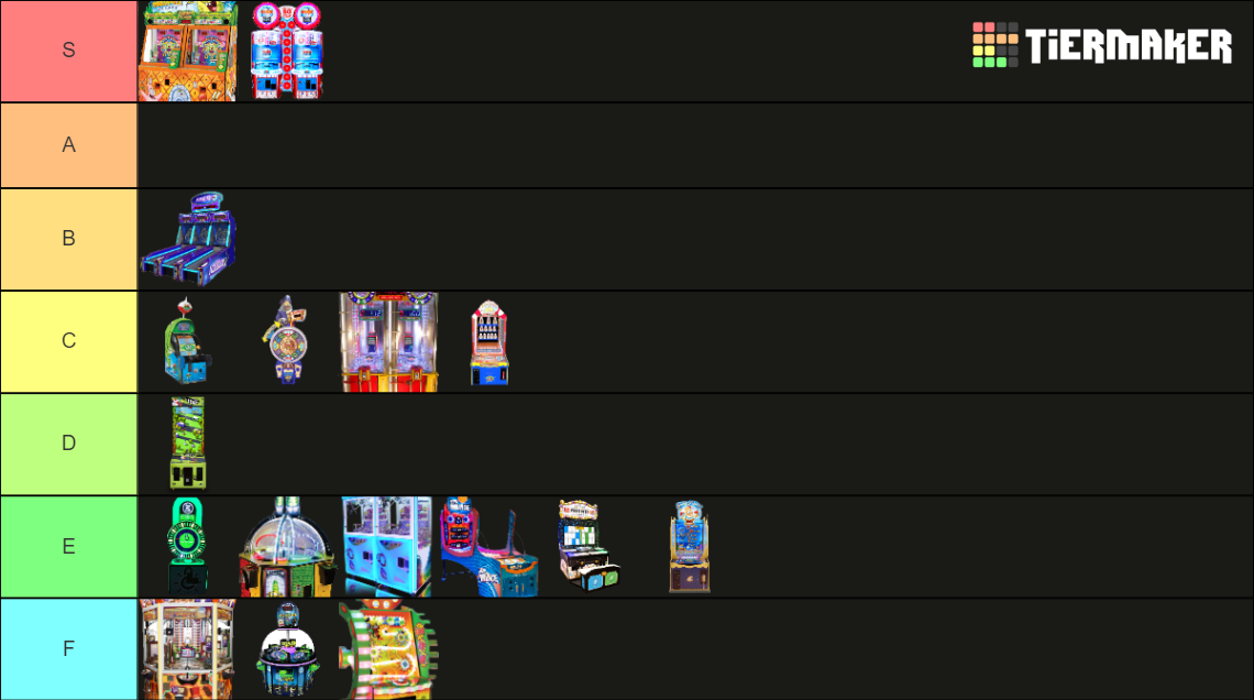 Arcade Ticket Games Tier List (Community Rankings) - TierMaker