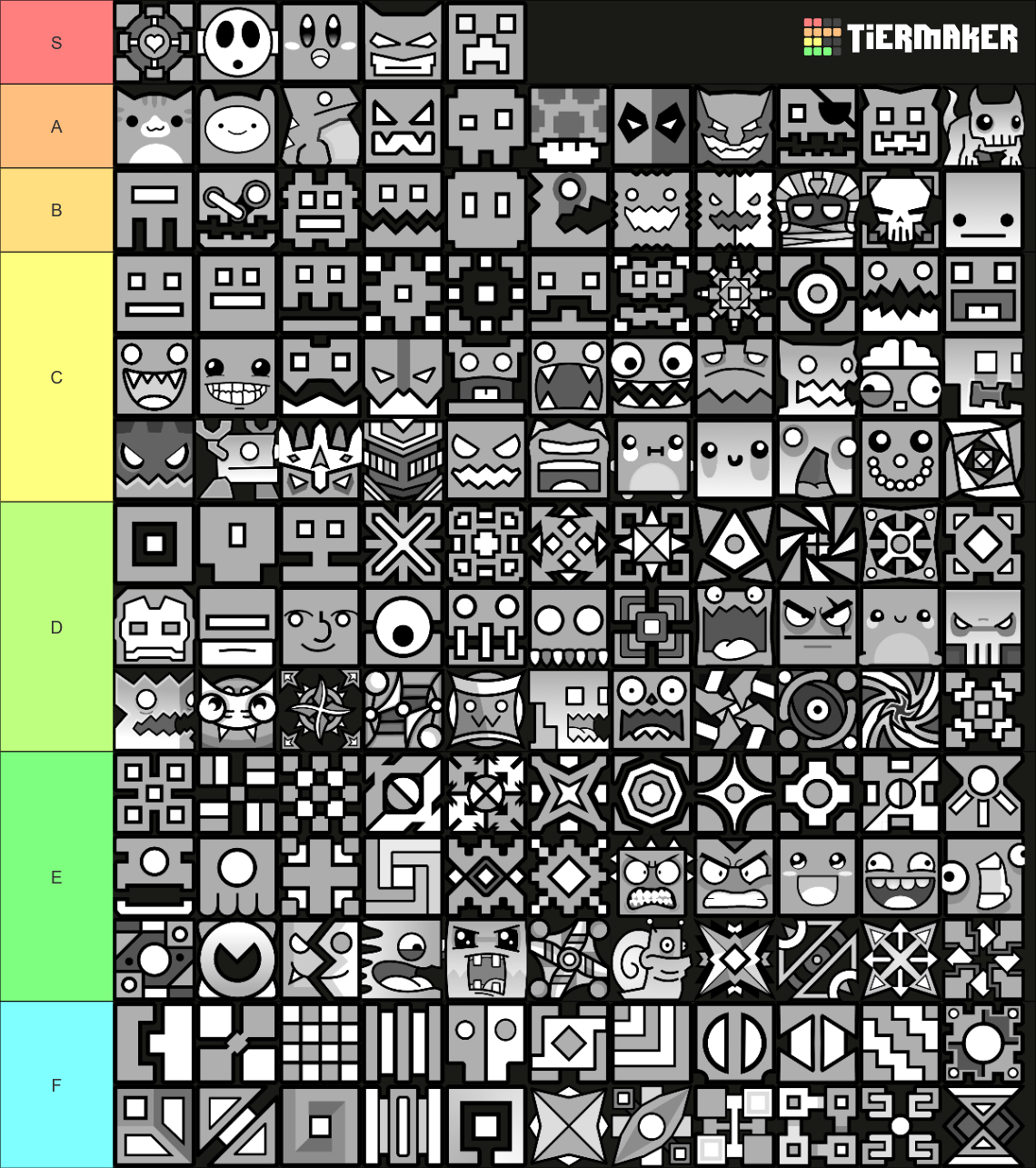 Geometry Dash Cubes Tier List (Community Rankings) - TierMaker
