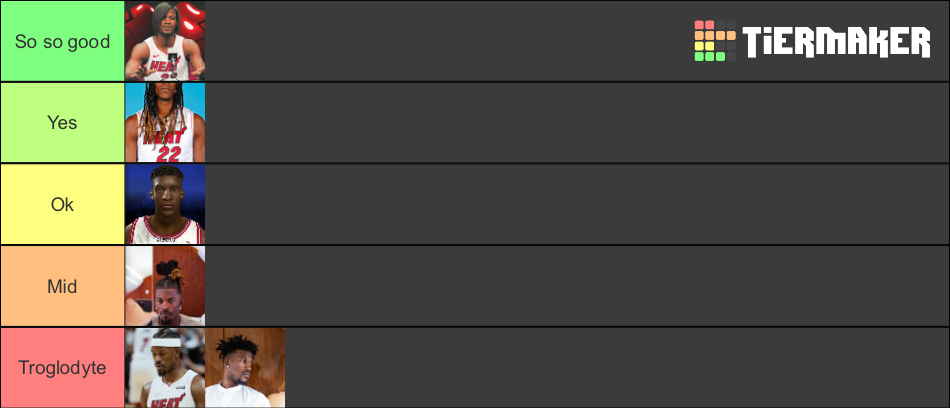 Jimmy butler trim Tier List (Community Rankings) - TierMaker