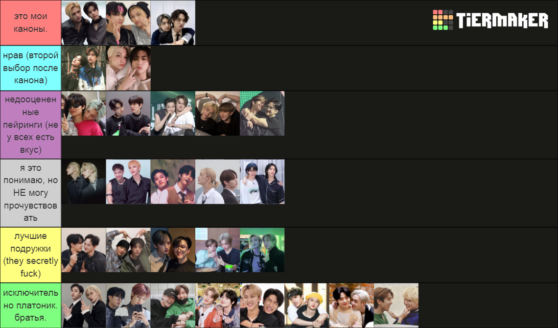 skz ships (они все друзья) Tier List (Community Rankings) - TierMaker
