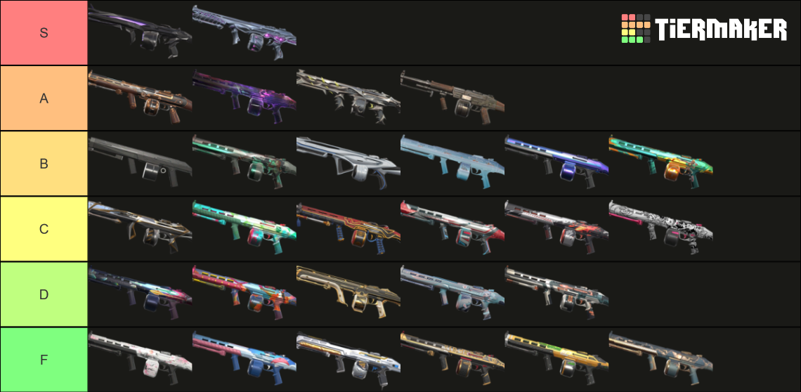 Valorant Ares Skins (June 2023) Tier List (Community Rankings) - TierMaker