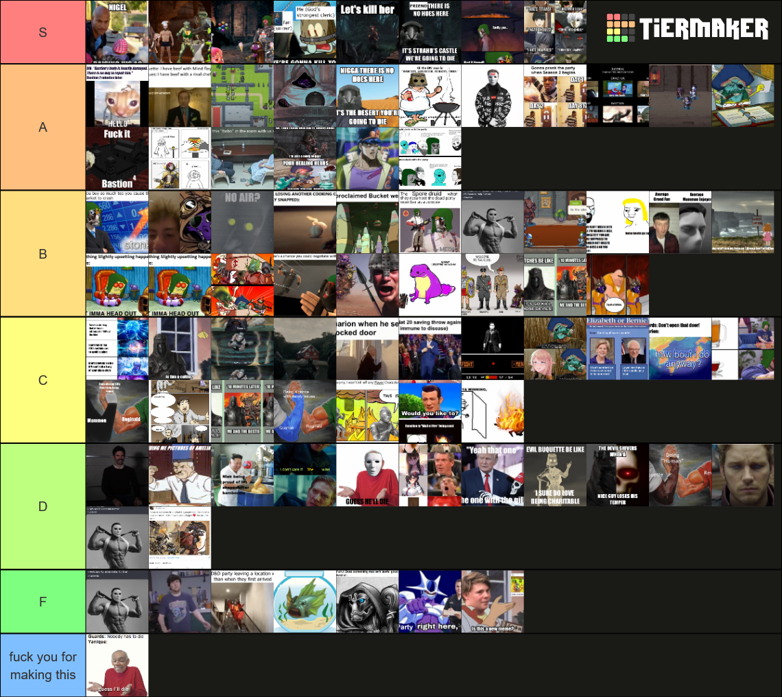 Jugdral memes Tier List (Community Rankings) - TierMaker