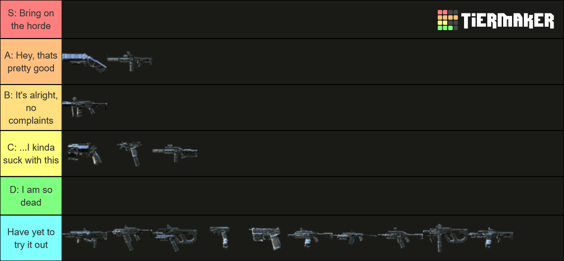 GTFO main weapons ranked by a newbie Tier List (Community Rankings) - TierMaker
