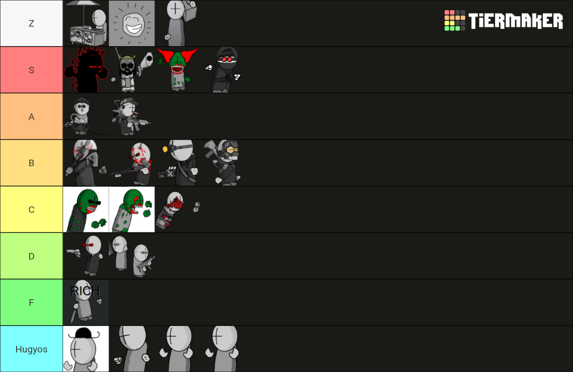 madness combat full characters Tier List (Community Rankings) - TierMaker
