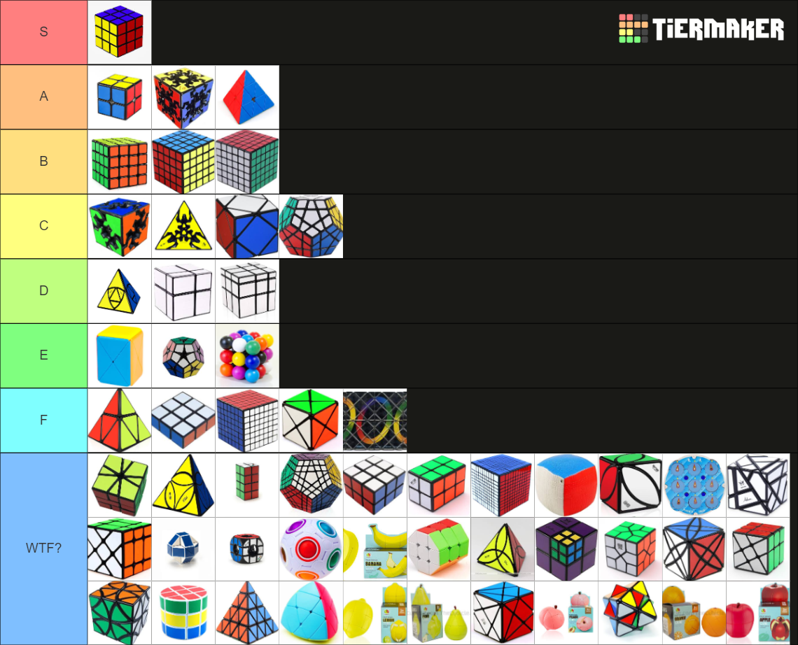 Rubik's Cubes Ranking Tier List (Community Rankings) - TierMaker