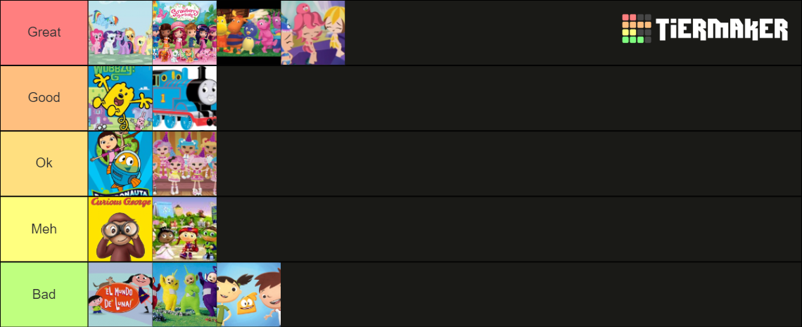 Discovery Kids 2003 -2015 Tier List (Community Rankings) - TierMaker