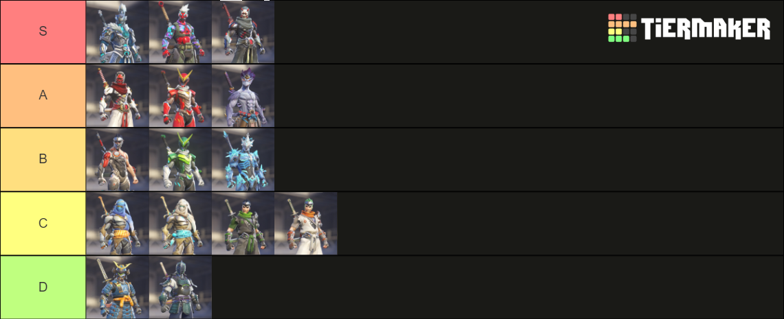 OW2 Genji Legendary Skins (Oct 2022) Tier List (Community Rankings ...