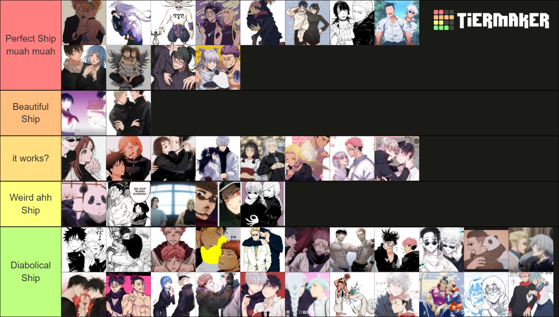 Jujutsu Kaisen Ship Tierlist (JJK) Tier List (Community Rankings ...