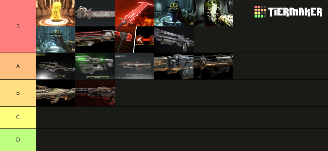 DOOM Eternal Weapons List Tier List (Community Rankings) - TierMaker