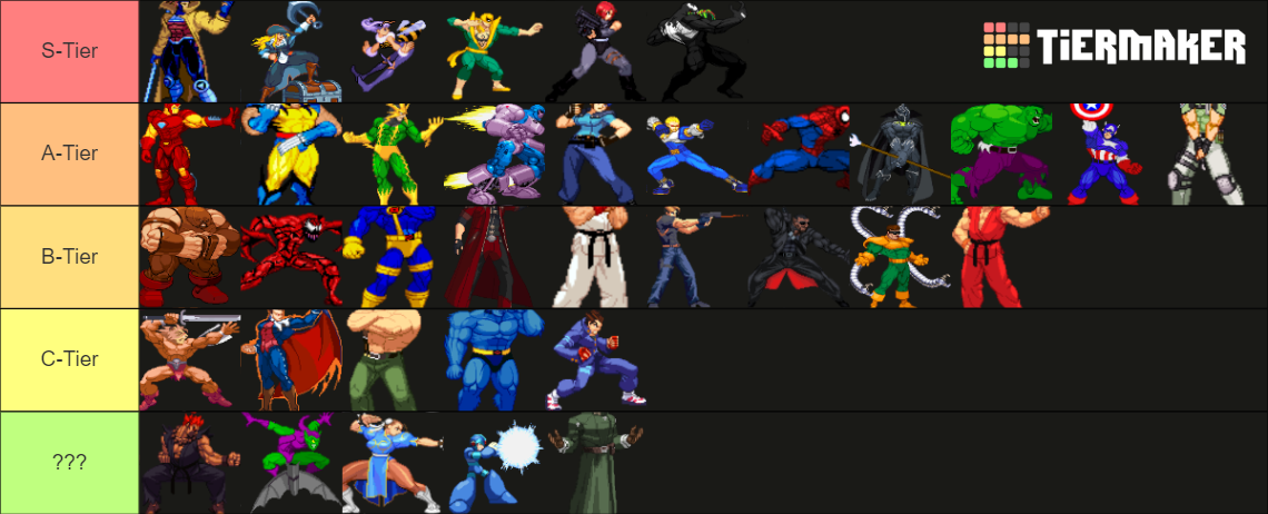 Marvel vs. Capcom X Tier List (Community Rankings) - TierMaker