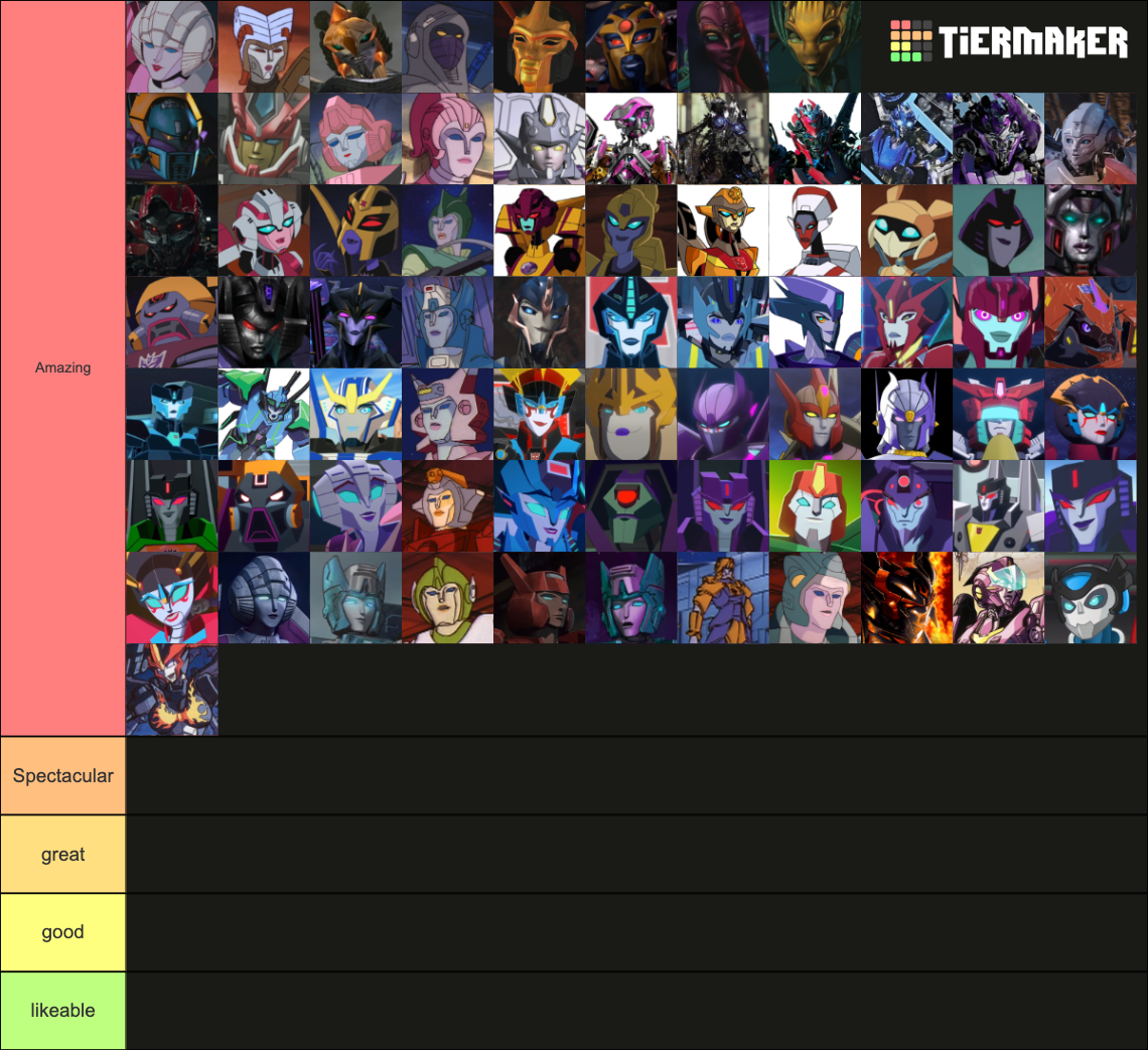 The Transformers Fem Bot Tier List (Community Rankings) - TierMaker