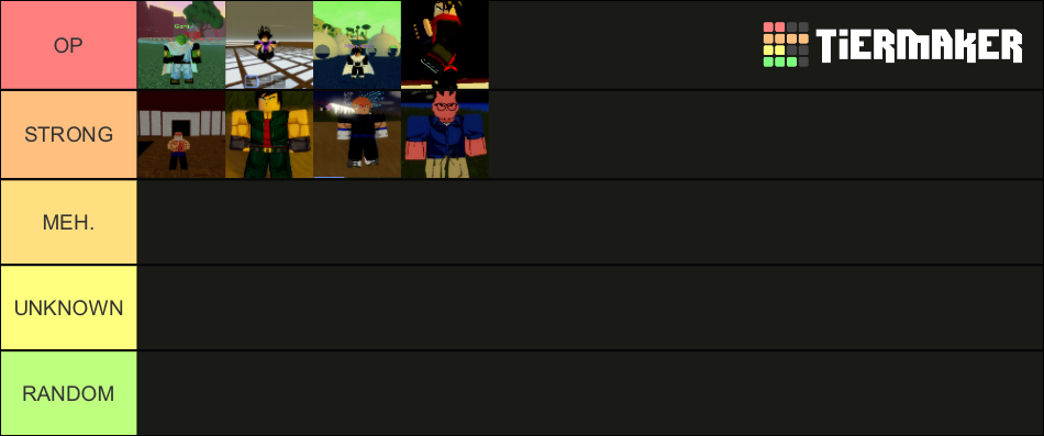 DBZ RP ARCS Tier List (Community Rankings) - TierMaker