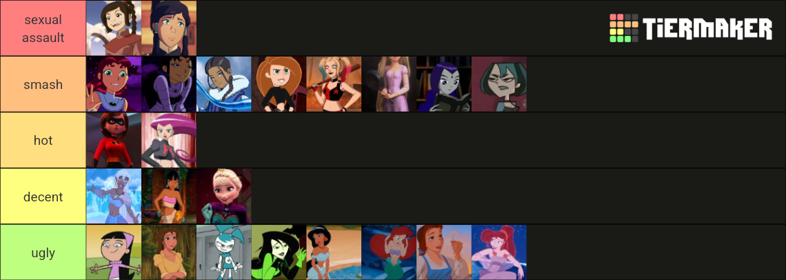 The Hottest Cartoon Females Tier List Community Rankings Tiermaker