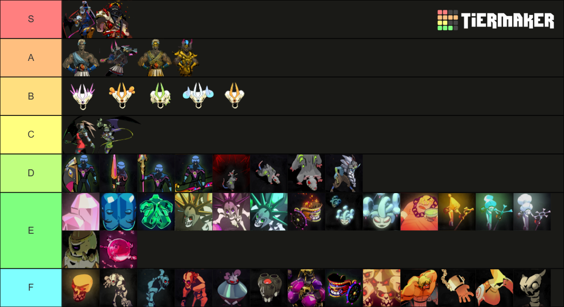 Hades Enemies Tierlist Tier List (Community Rankings) - TierMaker