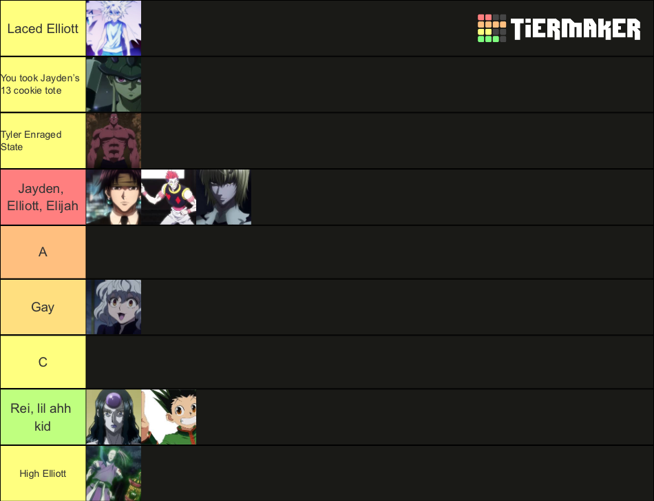 hunter x hunter power scale Tier List (Community Rankings) - TierMaker