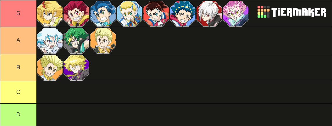Beyblade Burst Superking Characters Tier List (Community Rankings) - TierMaker