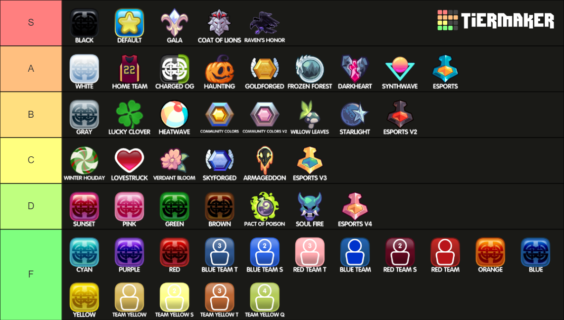 Ultimate Brawlhalla Color Tier List (Community Rankings) - TierMaker