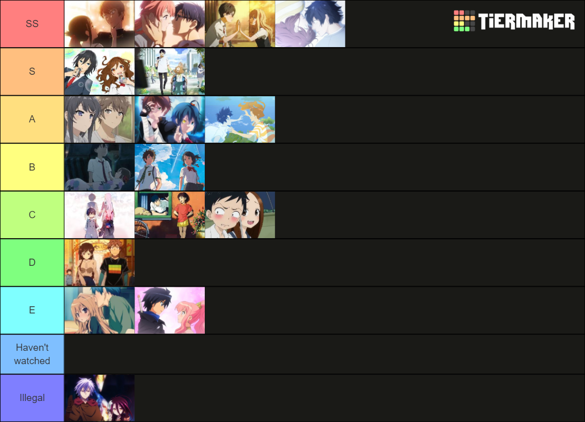 Best Romance Anime Tier List (Community Rankings) - TierMaker