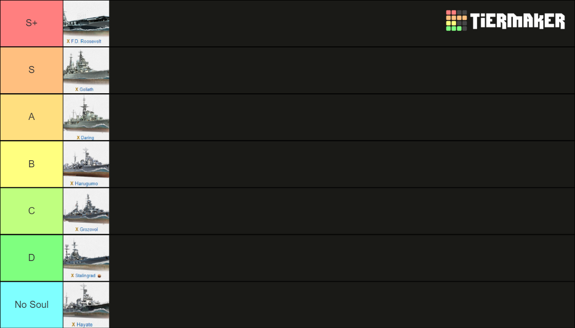 World of Warships Tier X Tier List (Community Rankings) - TierMaker