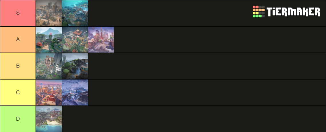 All VALORANT maps (November 2023, includes TDM maps) Tier List ...