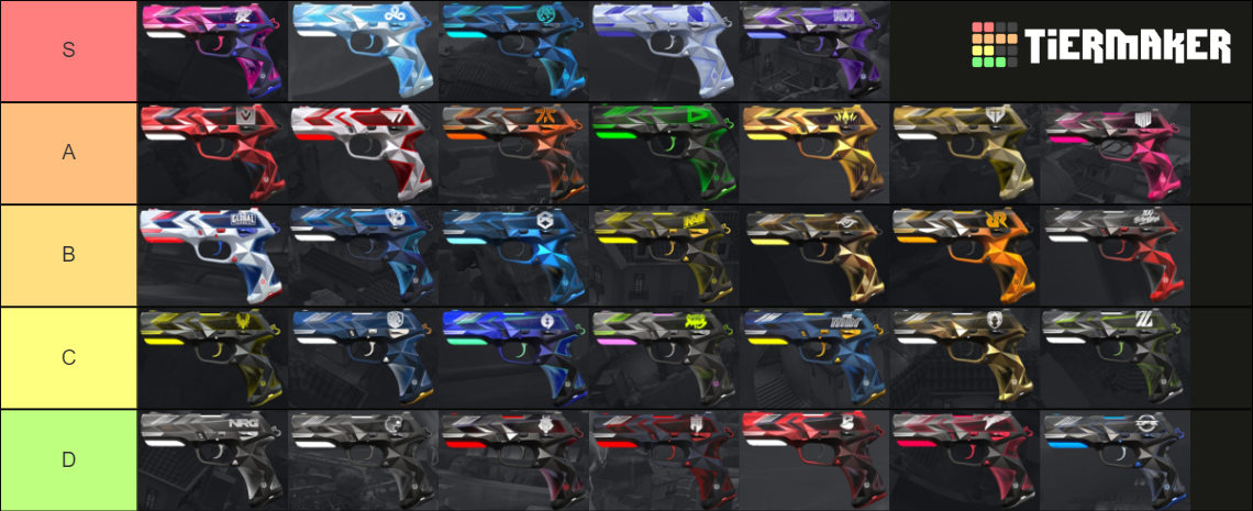 VCT Capsule Classic Skins Tier List (Community Rankings) - TierMaker