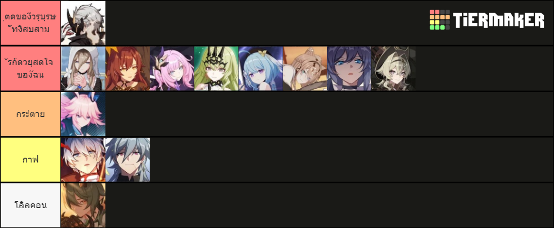 Honkai Impact 3rd Fire Moth Members Tier List (Community Rankings ...