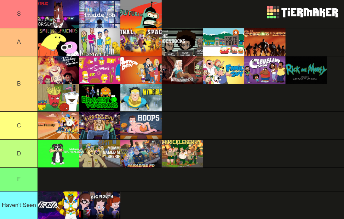 Ultimate Adult Cartoon Tier List (Community Rankings) - TierMaker