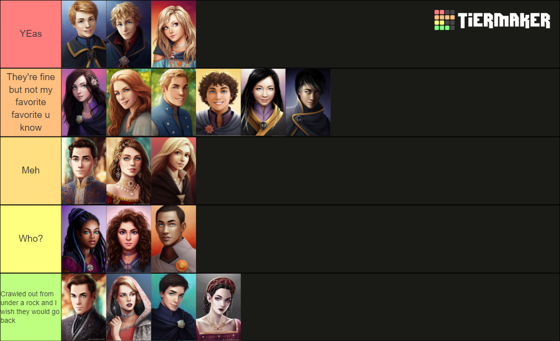 KotLC Characters Tier List (Community Rankings) - TierMaker
