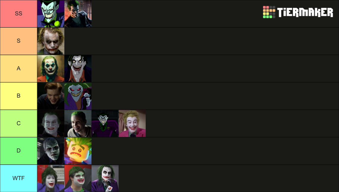 Ultimate Joker Tier List (Community Rankings) - TierMaker