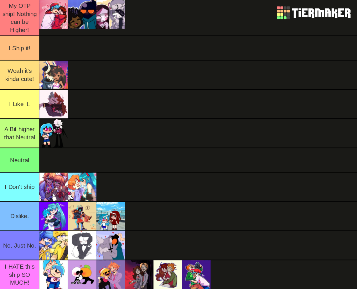 Friday night Funkin (FnF'): Ships TierList (Fixed) Tier List (Community ...