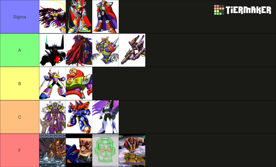 Best Sigma Theme (Mega Man X) Tier List (Community Rankings) - TierMaker