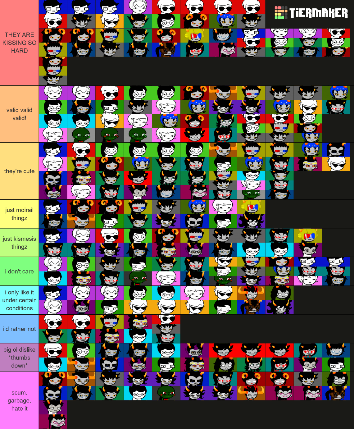 homestuck ships! Tier List (Community Rankings) - TierMaker