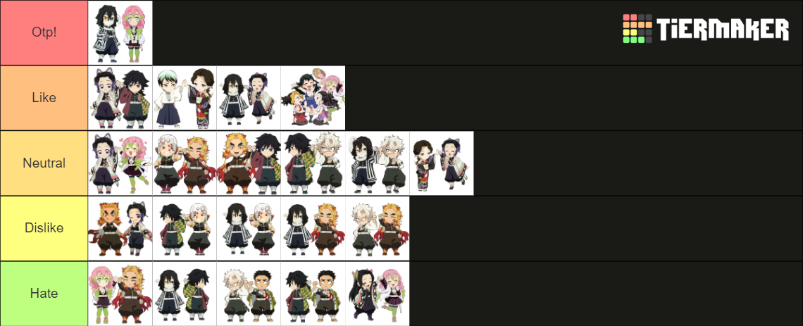 Kny Adult Ships! Tier List (Community Rankings) - TierMaker