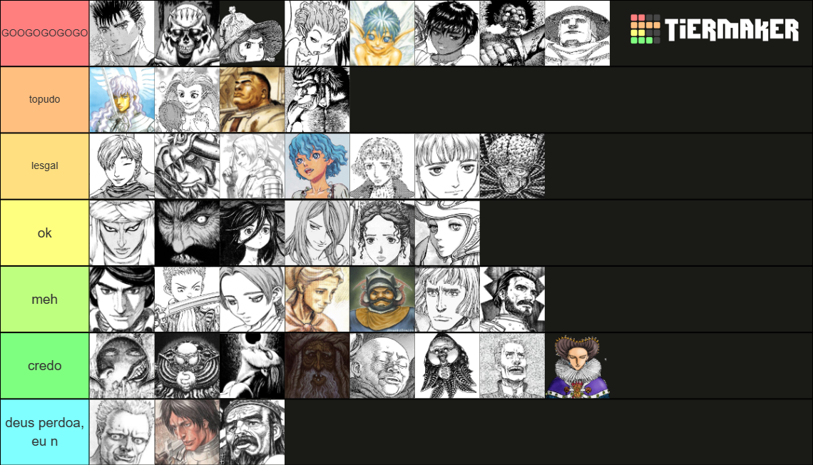 Berserk Characters Complete Tier List (Community Rankings) - TierMaker